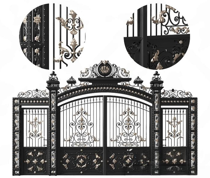 3D Model – Luxury European Iron Gate 3ds Max Corona_HCH480371407975 ...