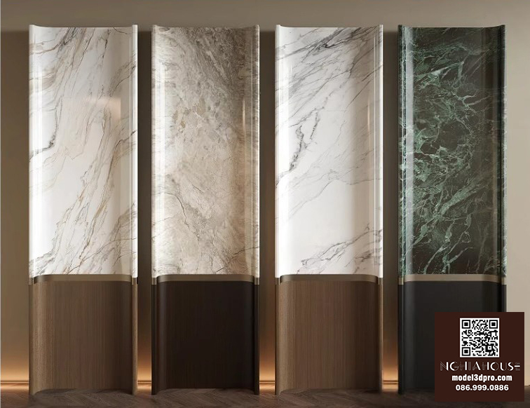 3D Model – Luxury Marble Decorative Wall Panels for Modern Interiors ...