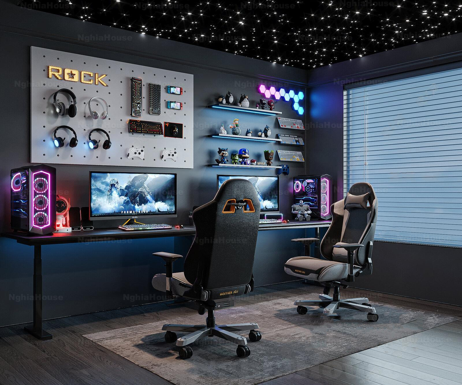 3D Model – Modern Gaming Room Setup Vray Render - 3D Models Pro