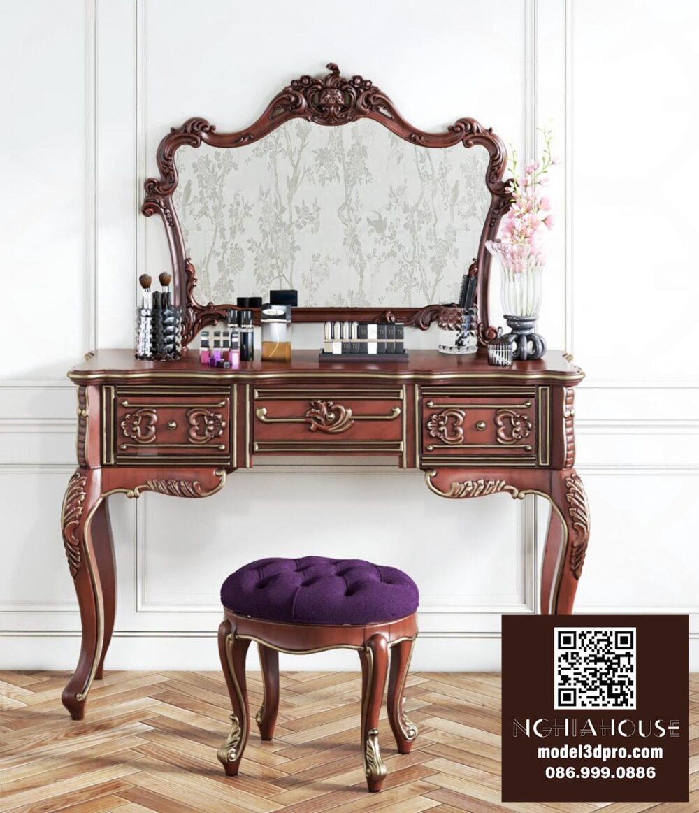 3D Model Dressing Table – 3ds Max Vray Render_712190 - 3D Models Pro