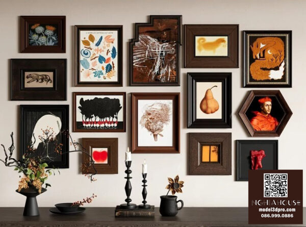 3D Model Wall Art Gallery Frames Collection_HJI4803713129119 VR - 3D Models Pro