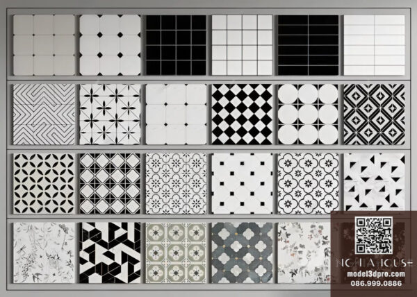3ds Max File Tile Materials and Patterns Vray Render_1522 - 3D Models Pro