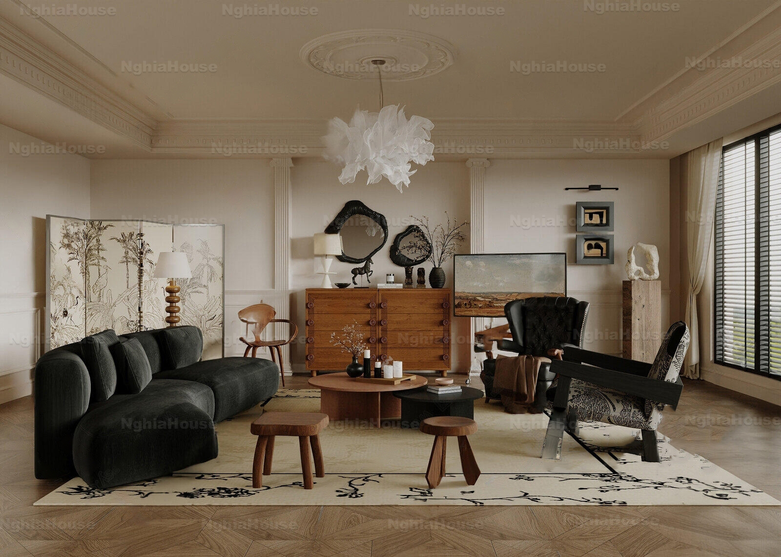 3ds Max Model – Classic Living Room Interior Scene Corona Render ...