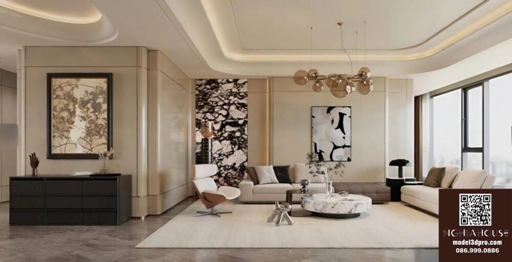 3ds Max Model Modern Living Room Interior Corona Render_3544 CR - 3D ...