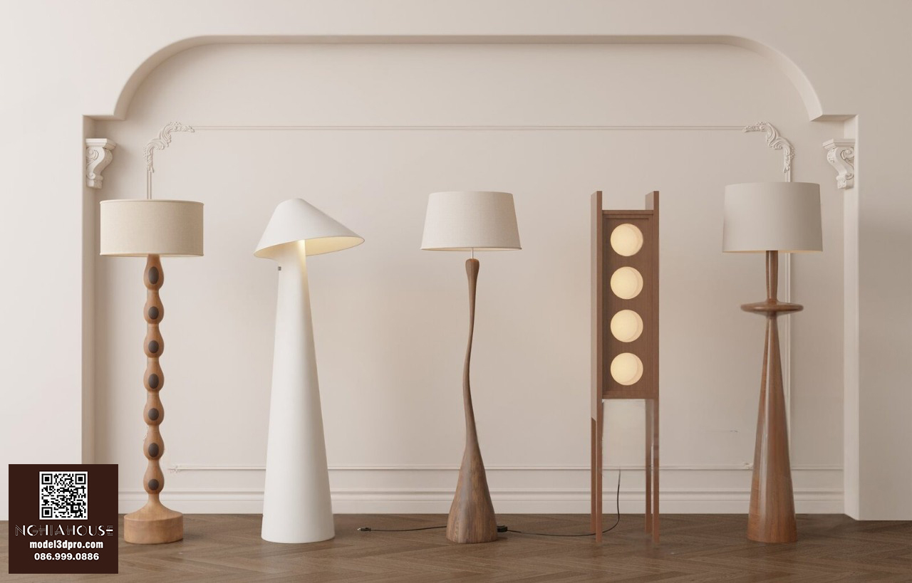 Free 3D Models Modern Floor Lamps – Interior Lighting Collection ...