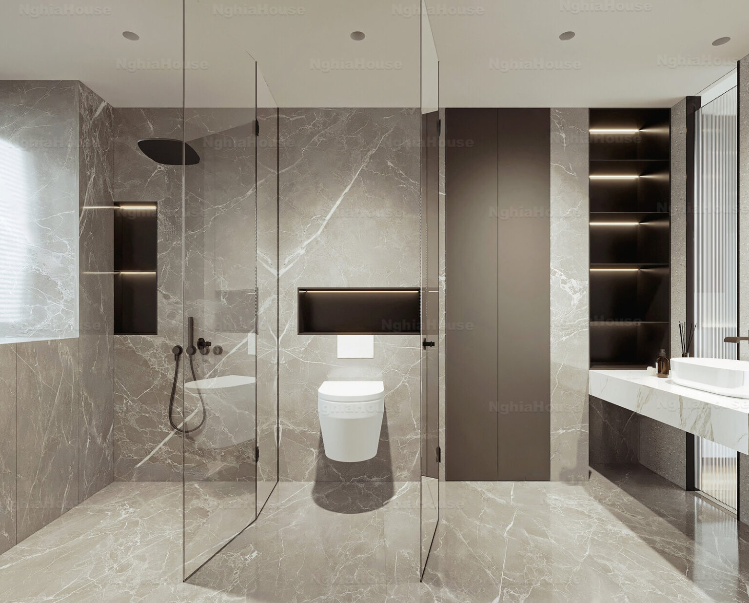 3ds Max Bathroom Model – Modern Marble Interior V-Ray Render_2871 - 3D ...