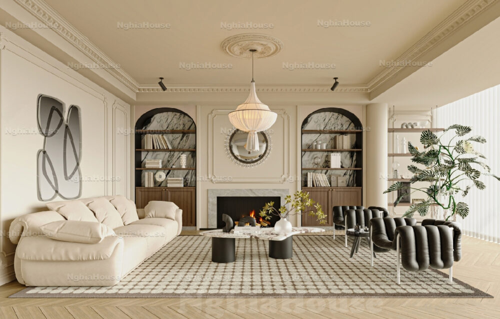 3ds Max Living Room Model – Classic Interior Design V-Ray Render Scene ...