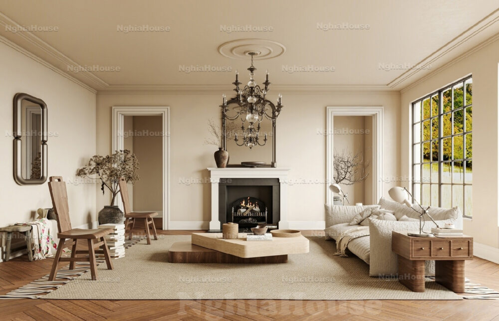 3ds Max Living Room Model – Classic Interior Design V-Ray Render Scene ...