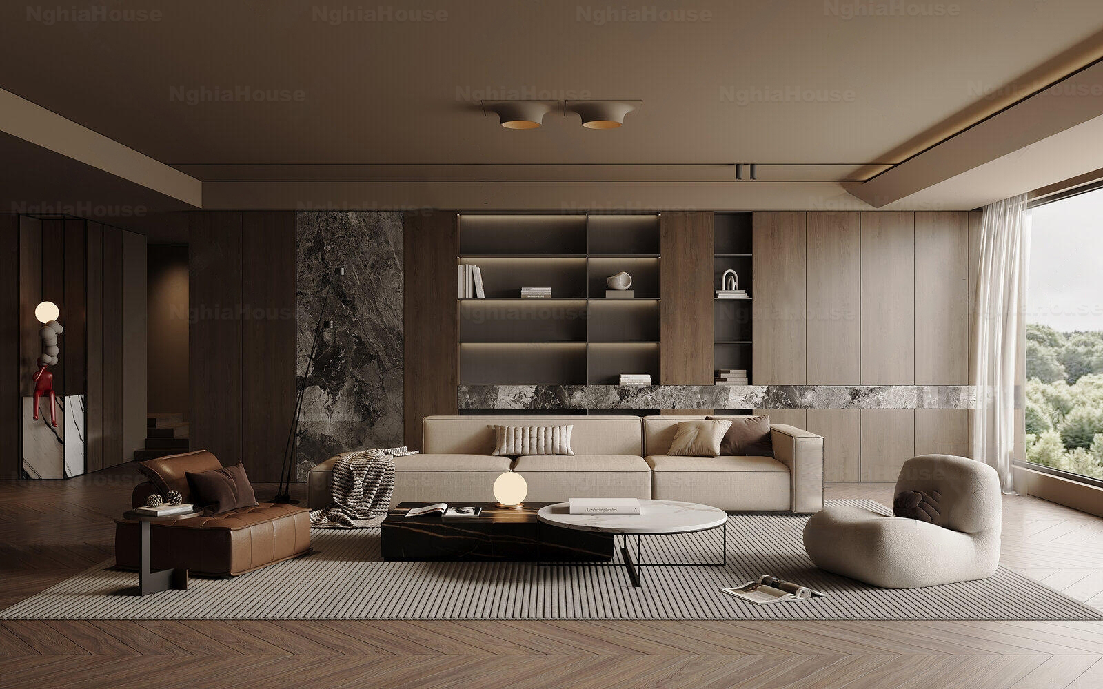 3ds Max Model – Modern Luxury Living Room_4861 - 3D Models Pro