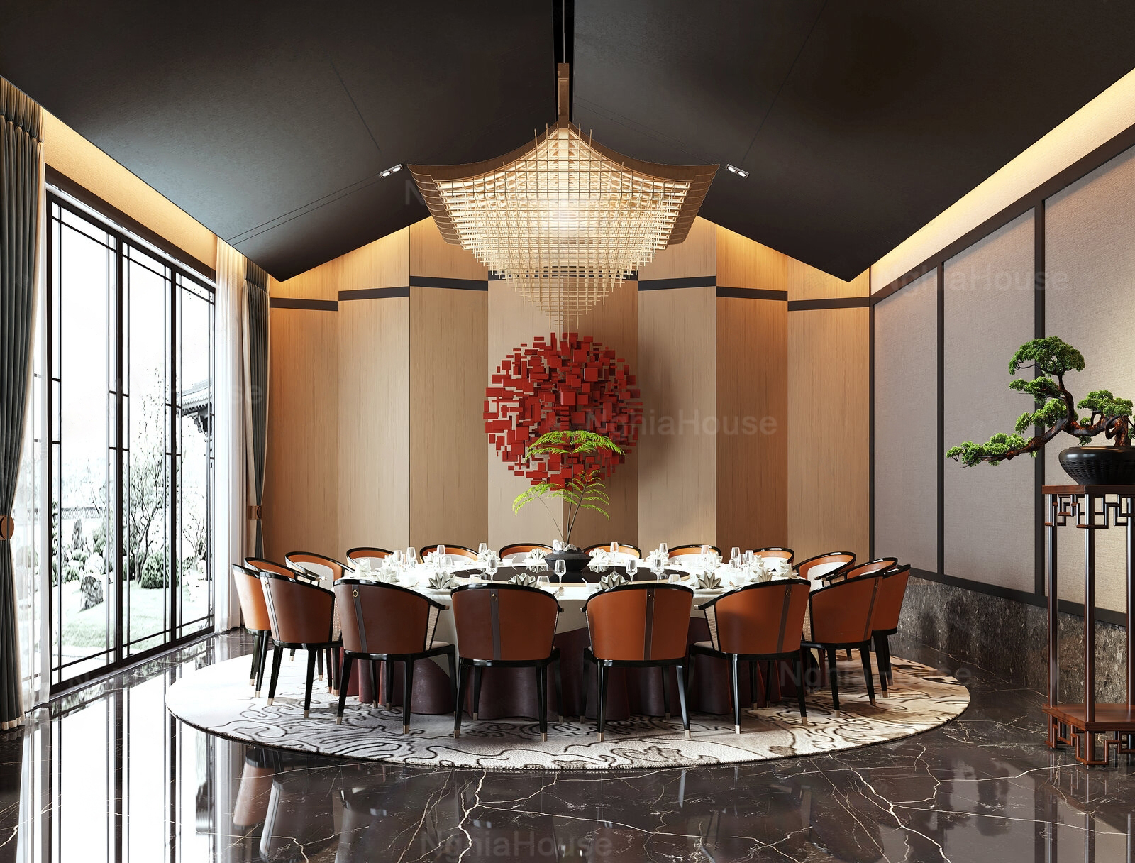3ds Max Model V-Ray Render – Luxury Dining Room Interior Design_7390 ...