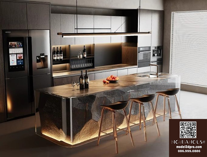 3ds Max Modern Kitchen Model – Luxury Interior Design V-Ray Render_4759 ...