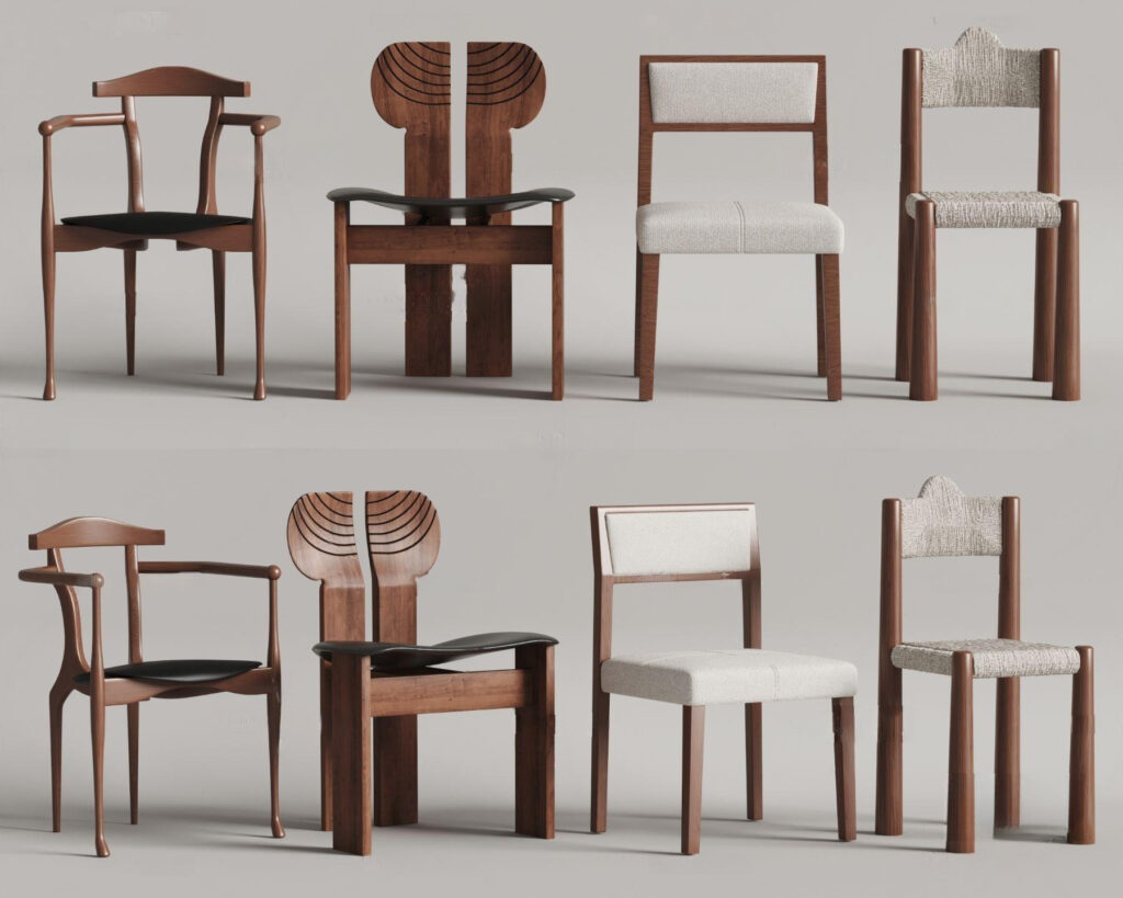 3ds Max Modern Wooden Chair Collection – V-Ray Render - 3D Models Pro
