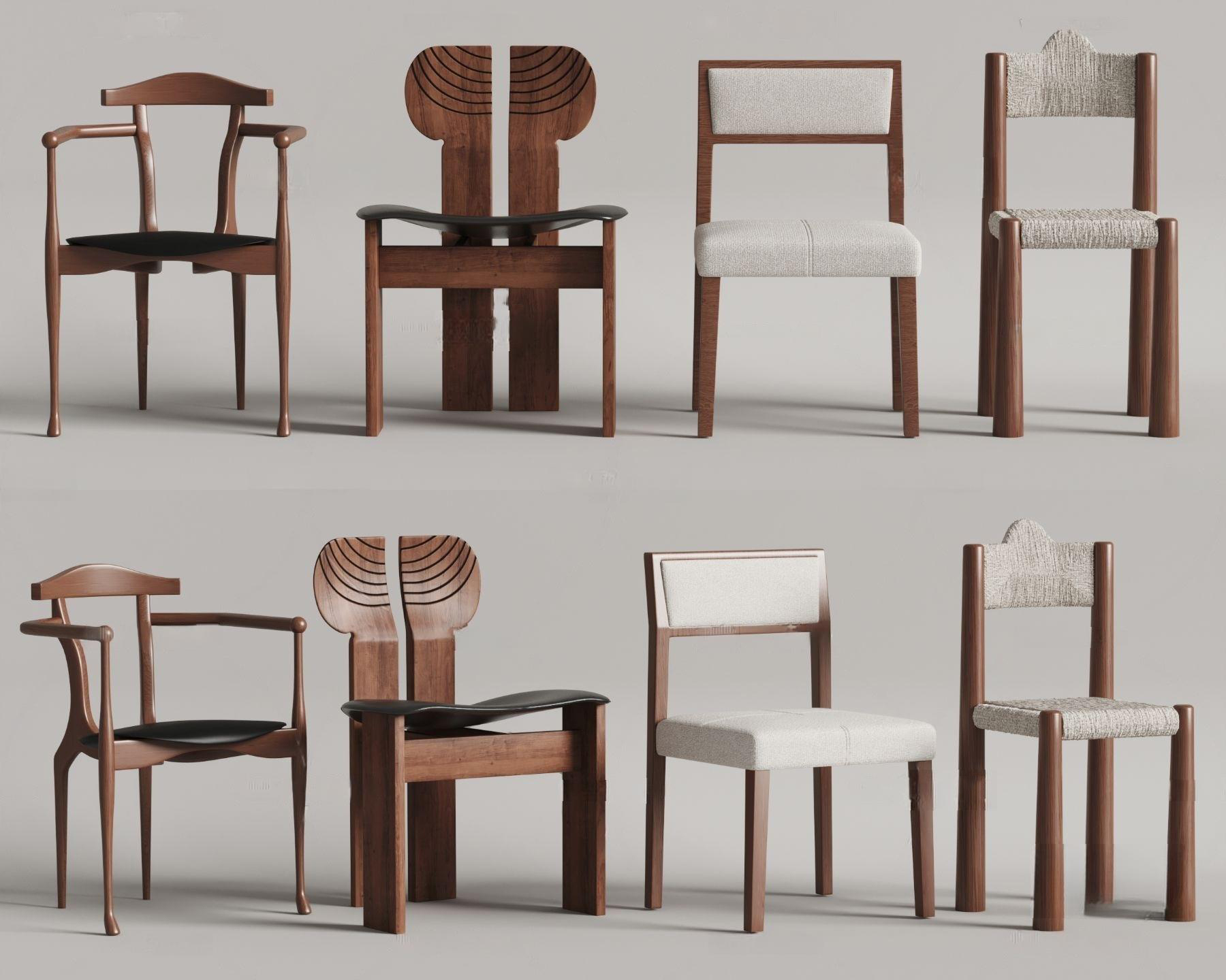 3ds Max Modern Wooden Chair Collection – V-Ray Render - 3D Models Pro