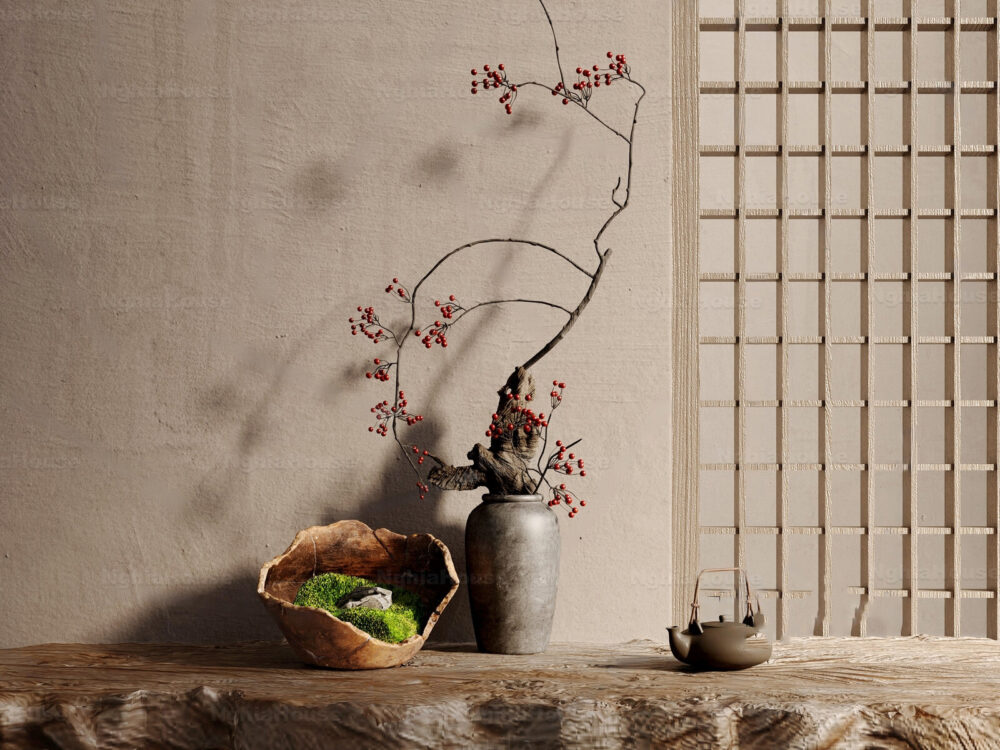 3ds Max Zen Still Life Scene – Minimal Japanese Interior Decor Corona ...