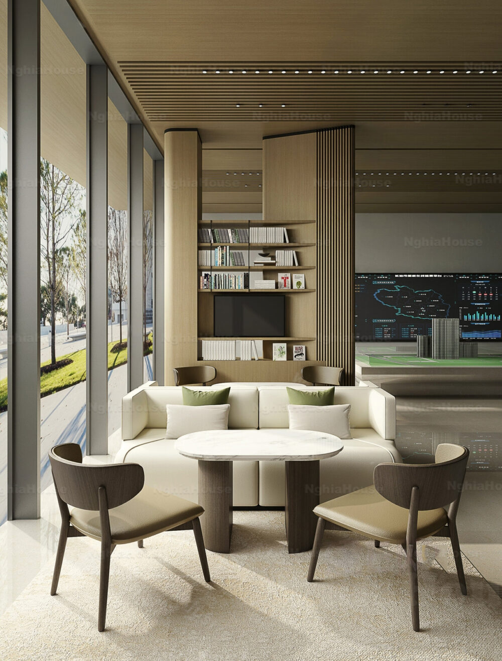 Modern Lounge Interior Design_8455 - 3D Models Pro