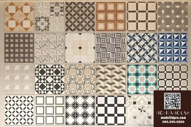3ds Max Model – Floor Tile Set Vray Render_2502 VR - 3D Models Pro