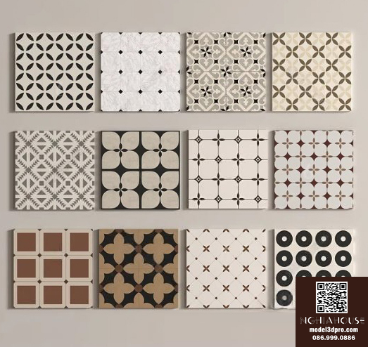 3ds Max Model – Floor Tile Set Vray Render_2526 - 3D Models Pro