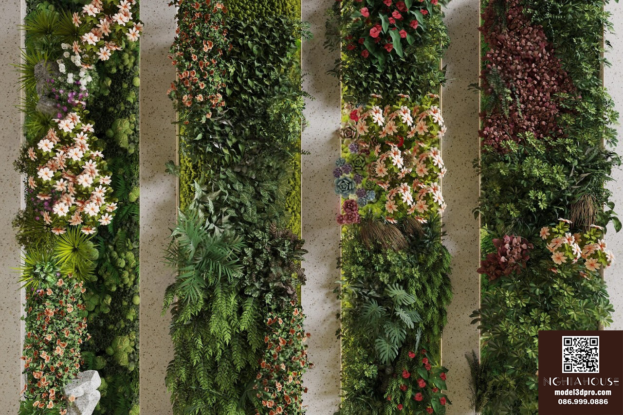 Free Vertical Garden 3D Model – High-Quality 3ds Max Asset9402 - 3D ...