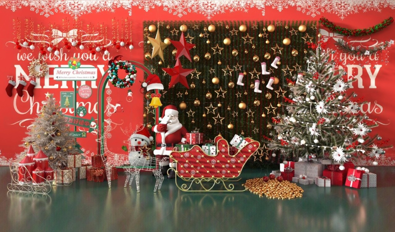 High-Quality Christmas Decoration 3D Model for 3ds Max – Free Festive ...