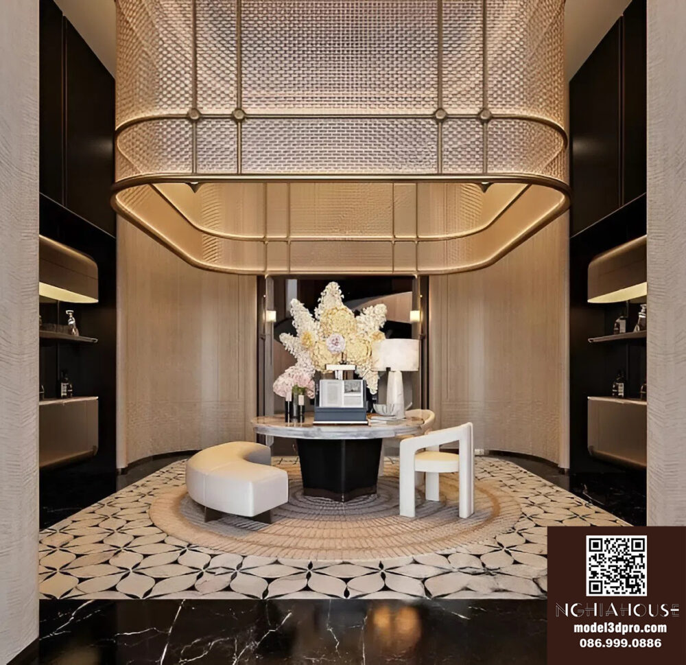 Luxury Reception Interior 3D Model – 3ds Max Corona Render Download ...