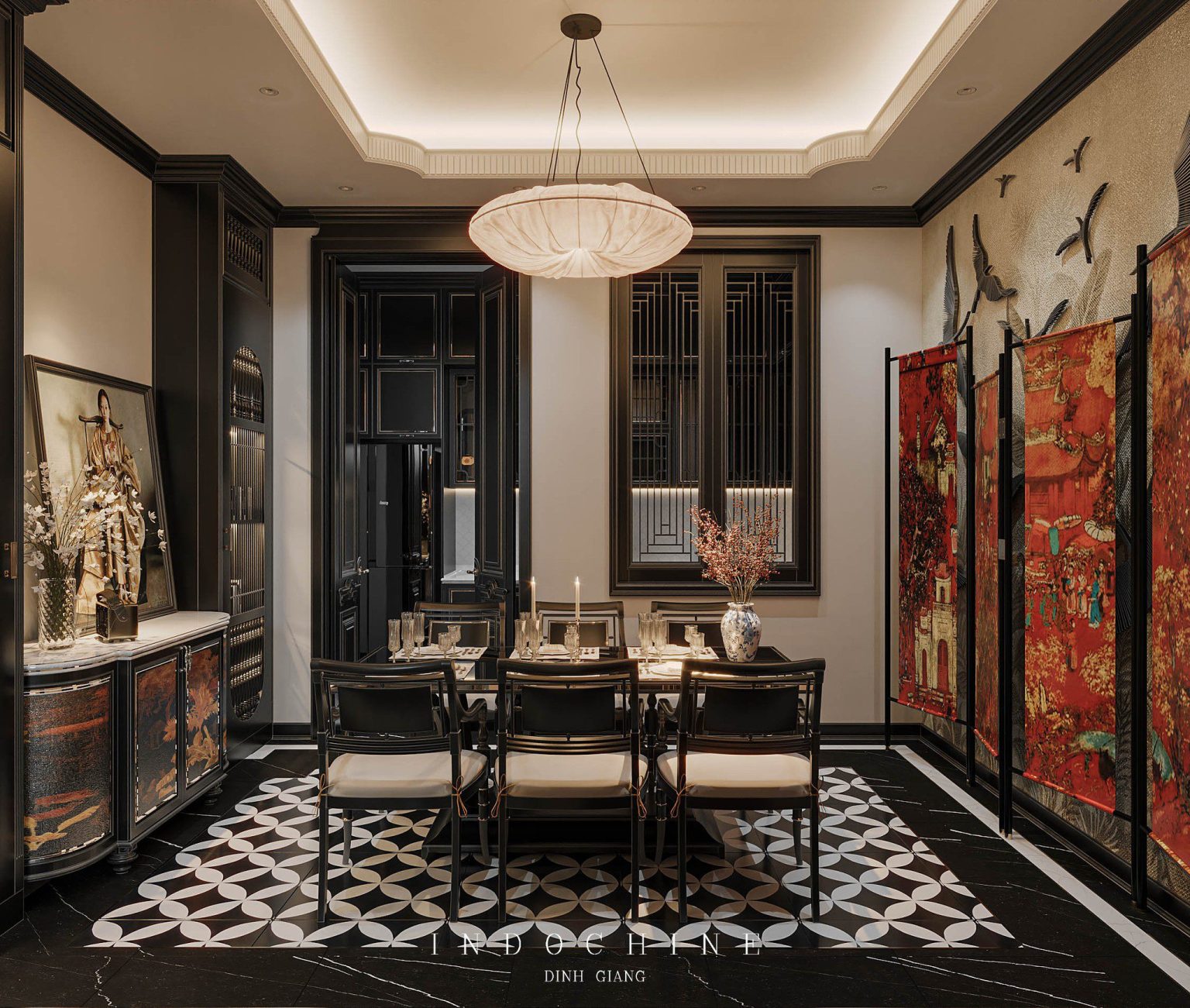 3Ds Max Indochine Living Room Interior Model Download by Giang Dinh Vu ...