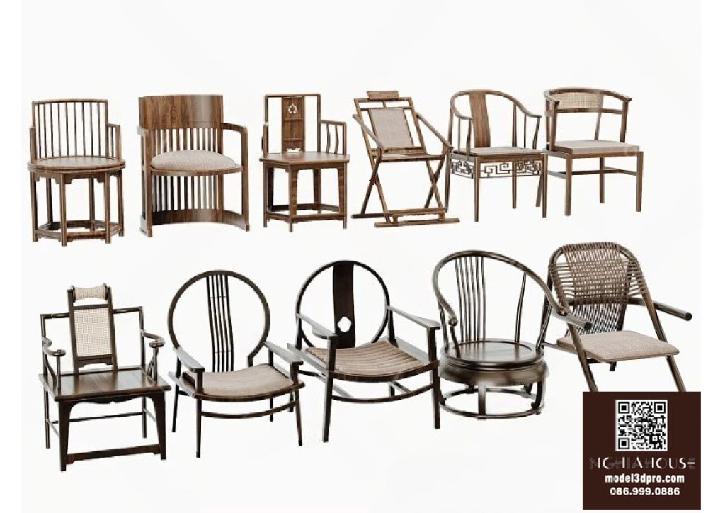 SET 30 MODELS 3DSMAX N332 Chair Collection - 3D Models Pro