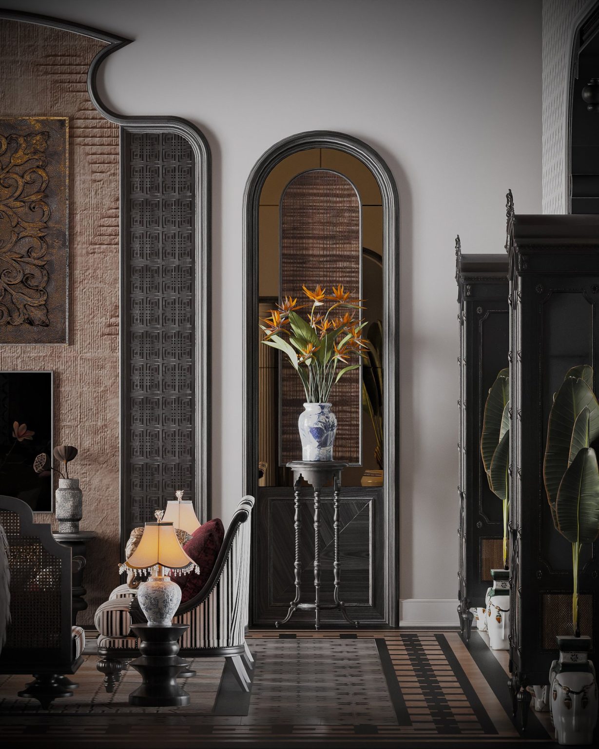 Indochine Living Room 3ds Max Model – Luxury Interior Design_9442 - 3D ...