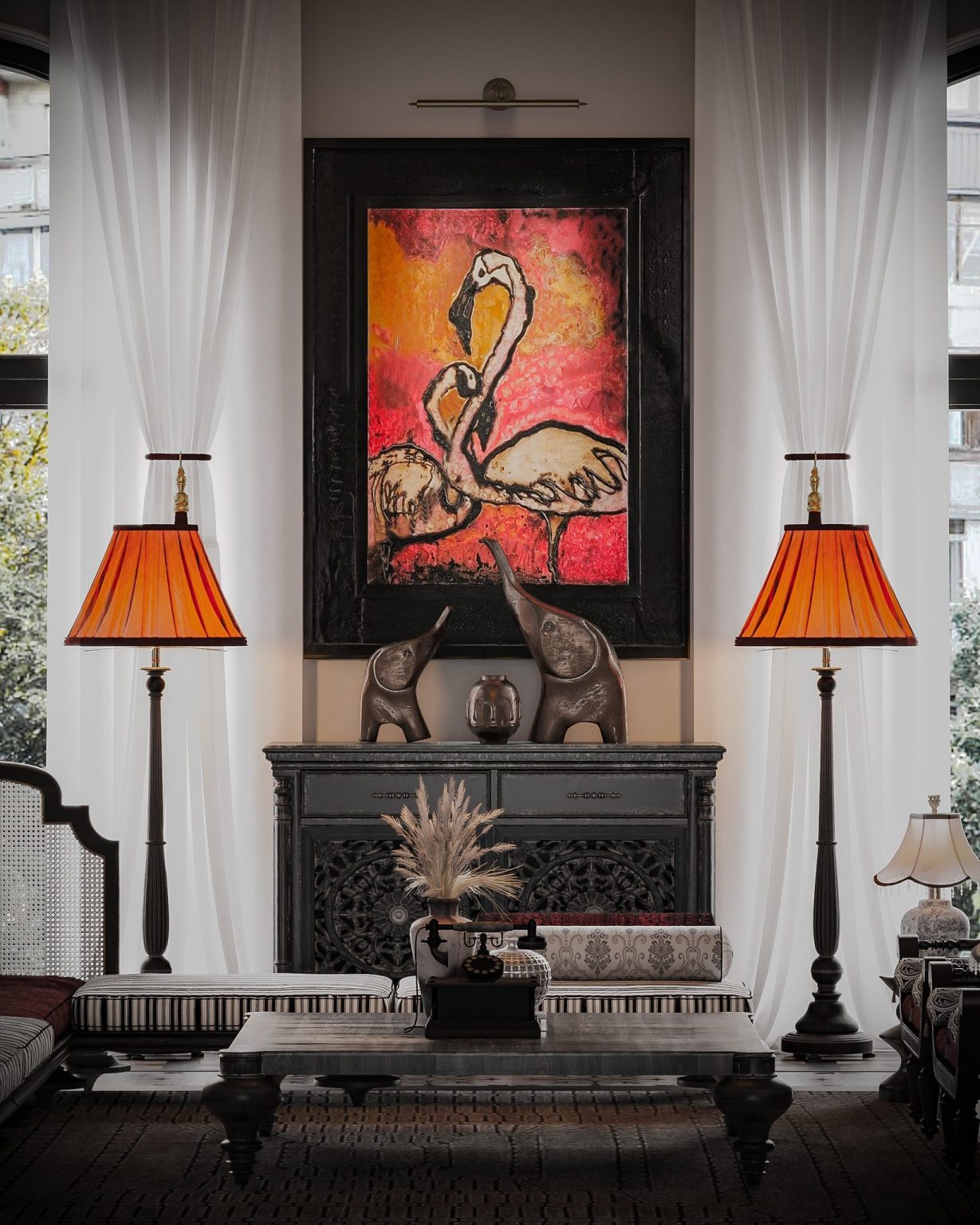 Indochine Living Room 3ds Max Model – Luxury Interior Design_9442 - 3D ...