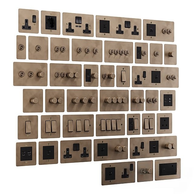 Light Switch Panel 3D Model – 3ds Max Interior Asset - 3D Models Pro
