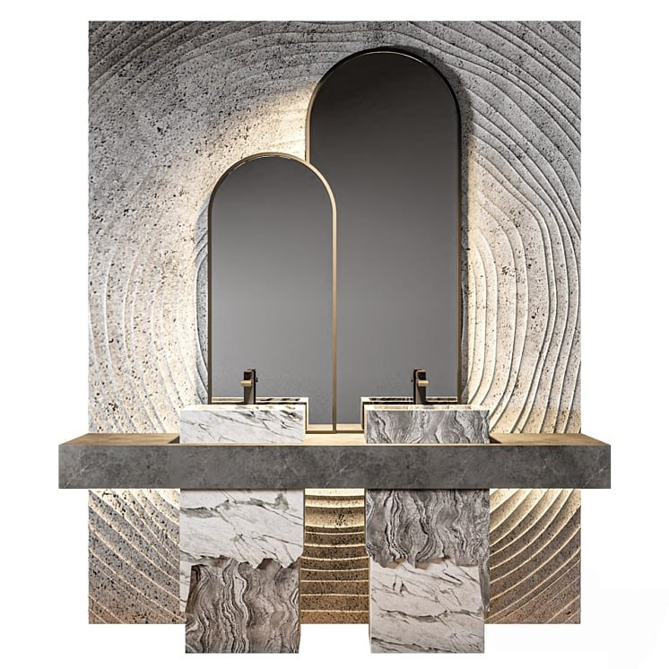 Luxury Bathroom Design 3D Model – 3ds Max Vray High Quality - 3D Models Pro