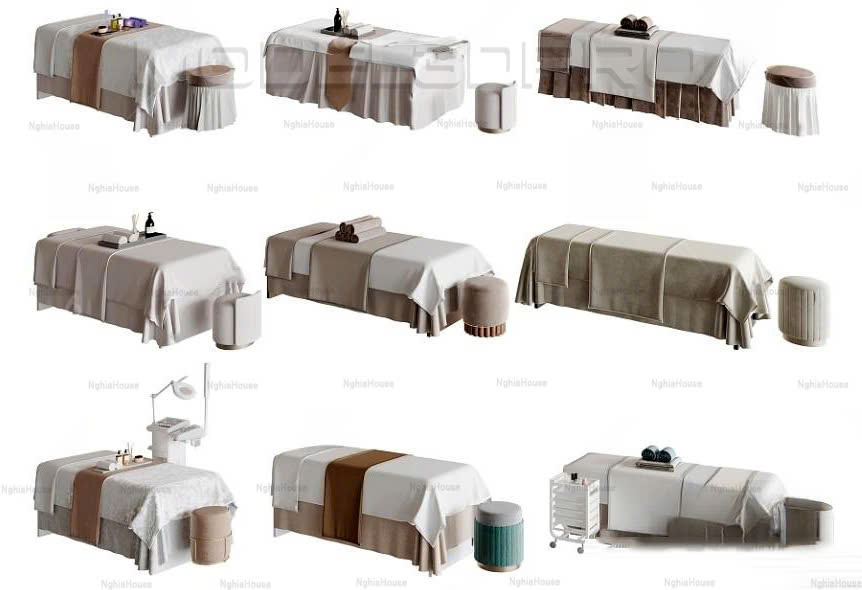 Modern Spa Bed 3ds Max Model – Interior Furniture - 3D Models Pro