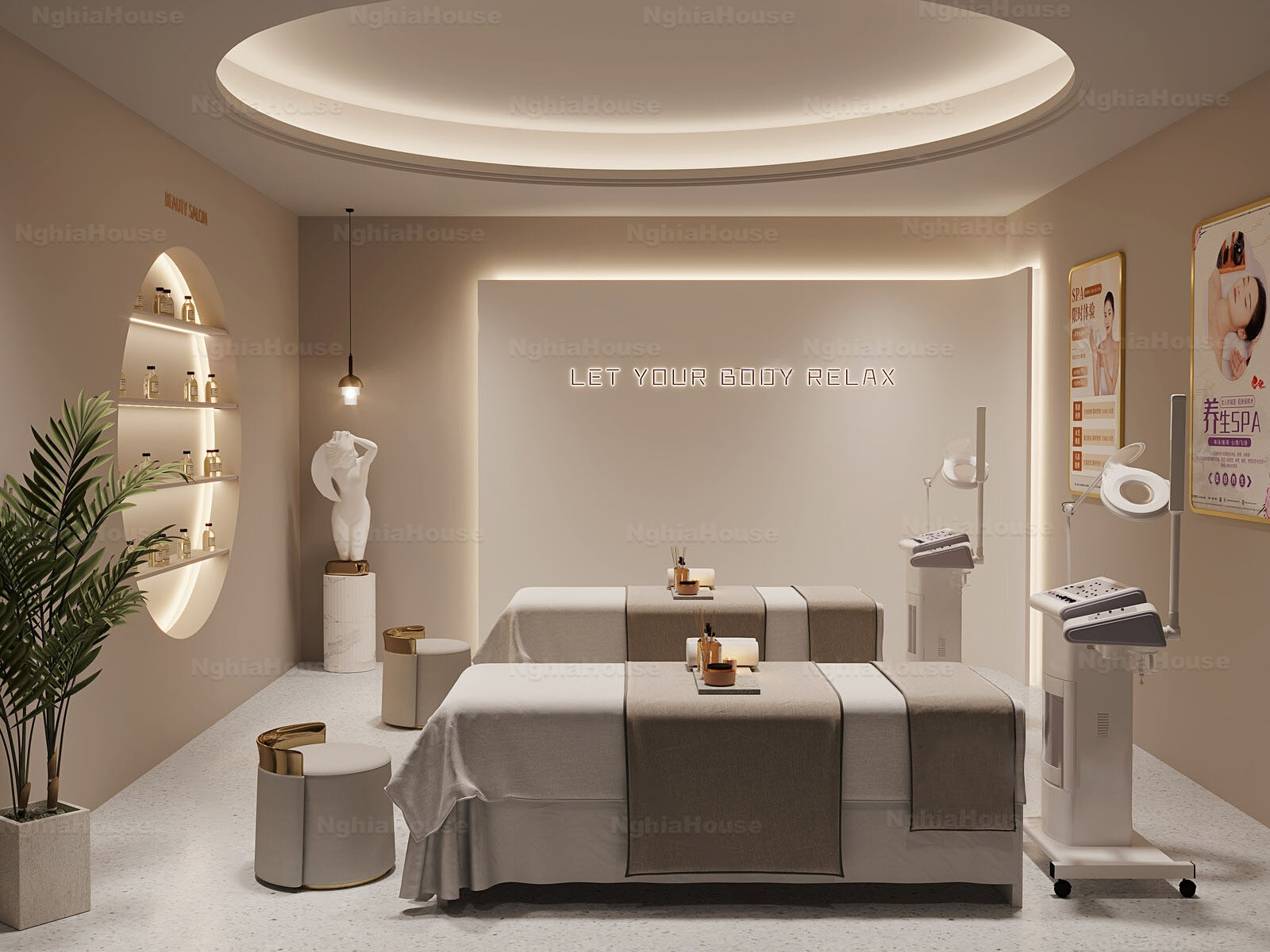 Spa Interior 3dsmax Model – Massage Room, Relax Furniture & VrayCorona ...