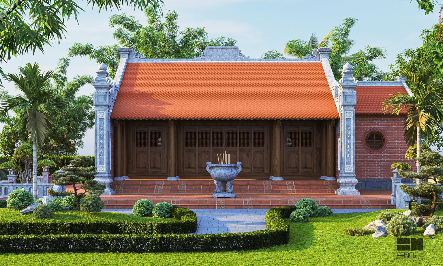 Traditional Vietnamese Ancestral House 3ds Max Model - 3D Models Pro
