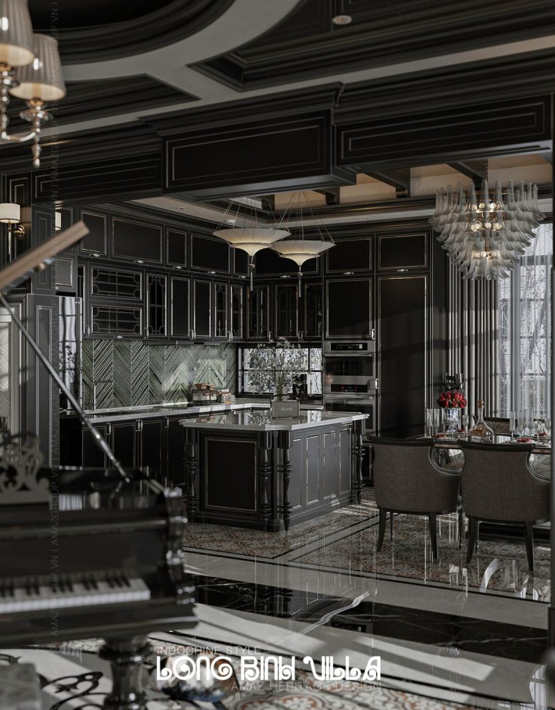 3D Indochine Living Room – Kitchen Interior Model Download by Tran Tien ...