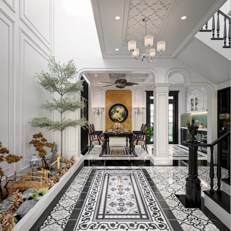3D Indochine Living Room - Kitchen Interior Model Download by Nguyen ...