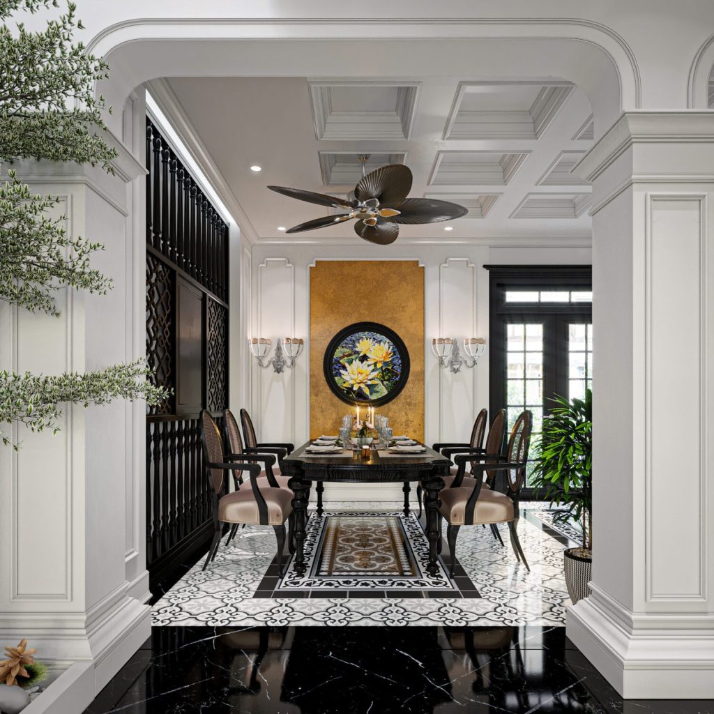 3D Indochine Living Room - Kitchen Interior Model Download by Nguyen ...