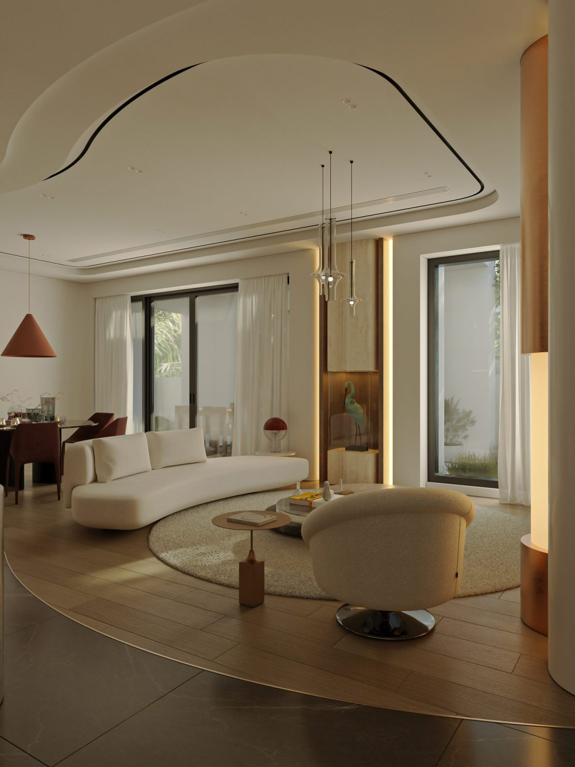 3Ds Max Living Room – Kitchen Interior Model Download By Phuong Pham ...