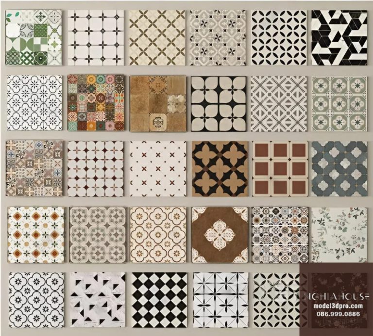 SET 30 Models 3DSMAX N329 ALL Tile Texture - 3D Models Pro