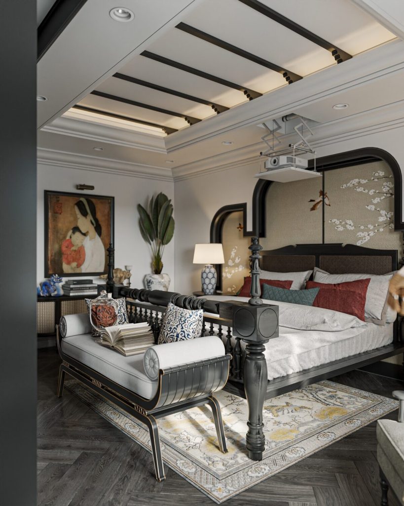 Download Free Indochine Bedroom Interior Model by Duy Trinh - 3D Models Pro