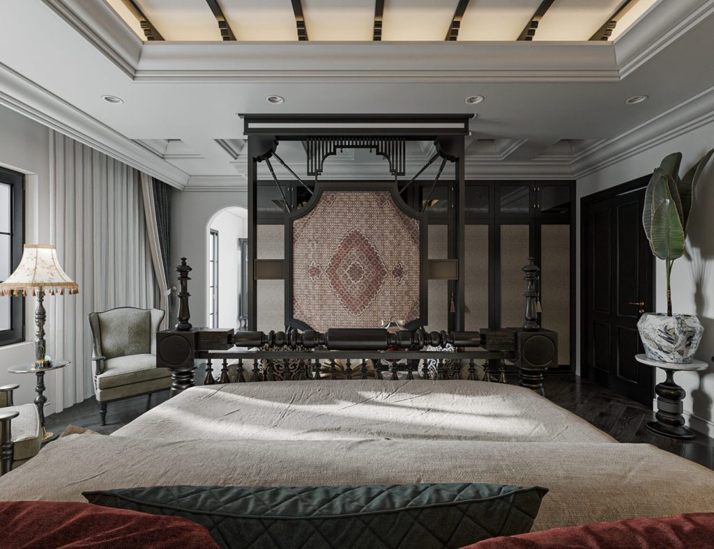 Download Free Indochine Bedroom Interior Model by Duy Trinh - 3D Models Pro