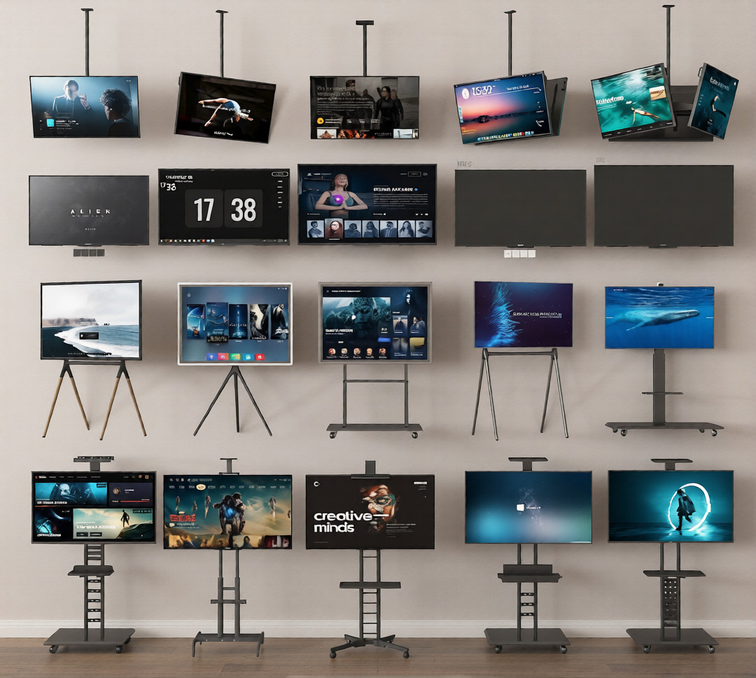 Free Mobile TV Stand 3Ds Max Models Collection Modern TV Cart V-Ray ...