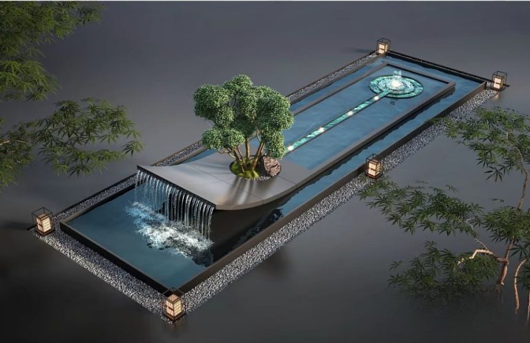 Modern Zen Garden Water Feature 3D Model Collection – 30 Items | 3ds ...