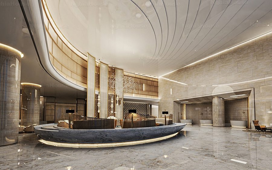 Set 30 Models Hotel Lobby & Reception Interior 3D Models Collection ...