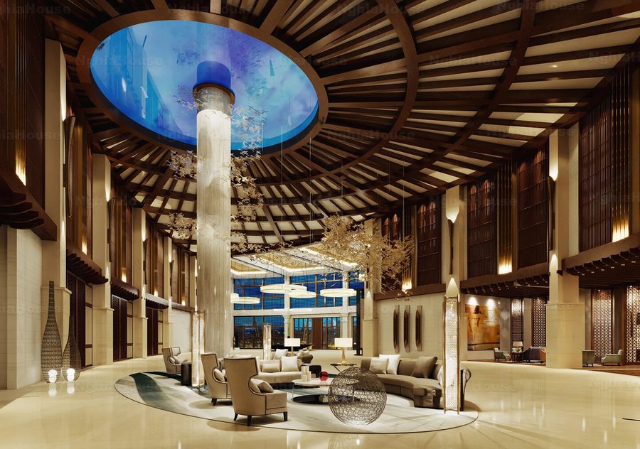 Set 30 Models Hotel Lobby & Reception Interior 3D Models Collection ...
