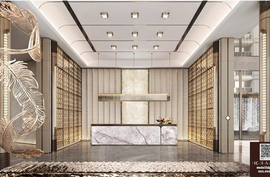 Set 30 Models Luxury Hotel Lobby Reception Desk – Set 30 3ds Max ...