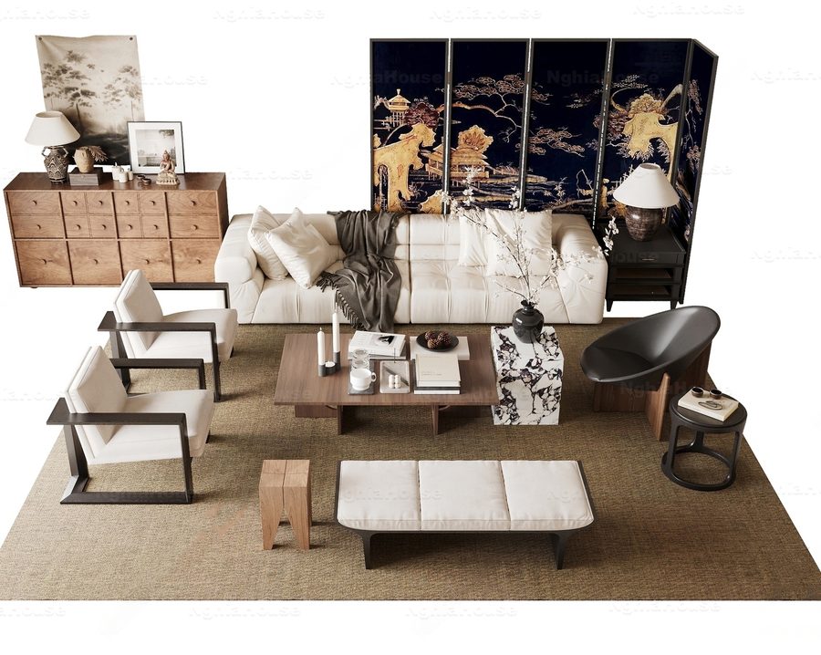 Set 30 Models Modern Living Room Sofa 3D Assets Collection – Set of 30 ...