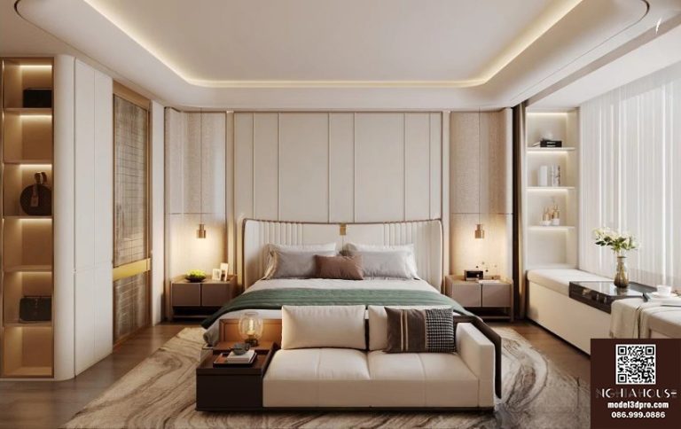 Set 30 Models Modern Interior Bedroom & Living Room 3ds Max Models Pack ...