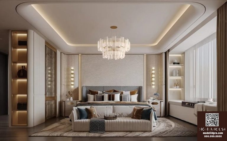 Set 30 Models Modern Interior Bedroom & Living Room 3ds Max Models Pack ...