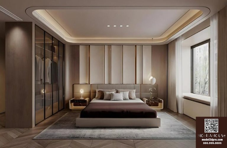 Set 30 Models Modern Interior Bedroom & Living Room 3ds Max Models Pack ...