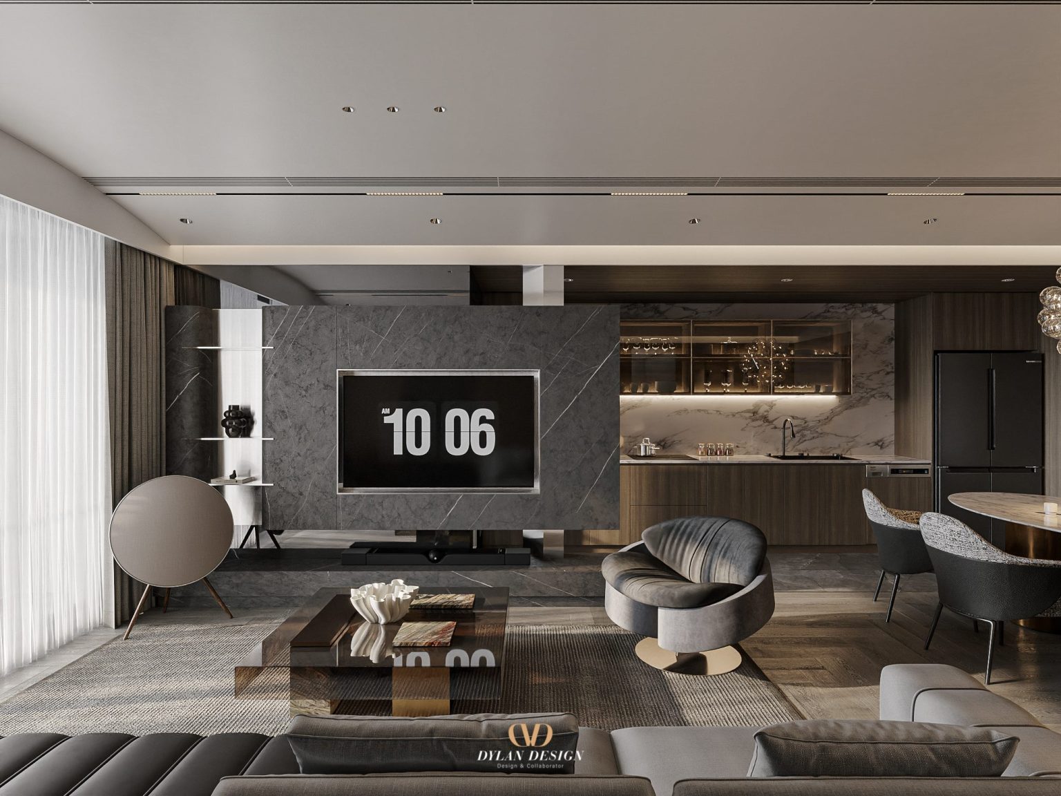 3Ds Max Living Room – Kitchen Interior Model Download By Bui Vien - 3D ...